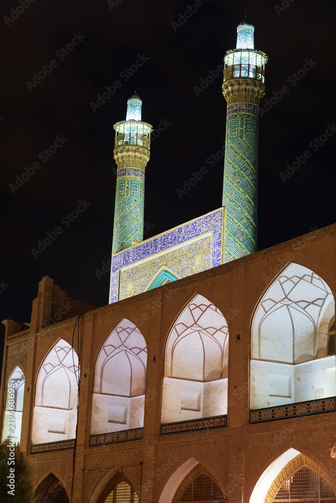 Islamic Republic of Iran. Isfahan ( Esfahan). Jameh Mosque is a grand ...