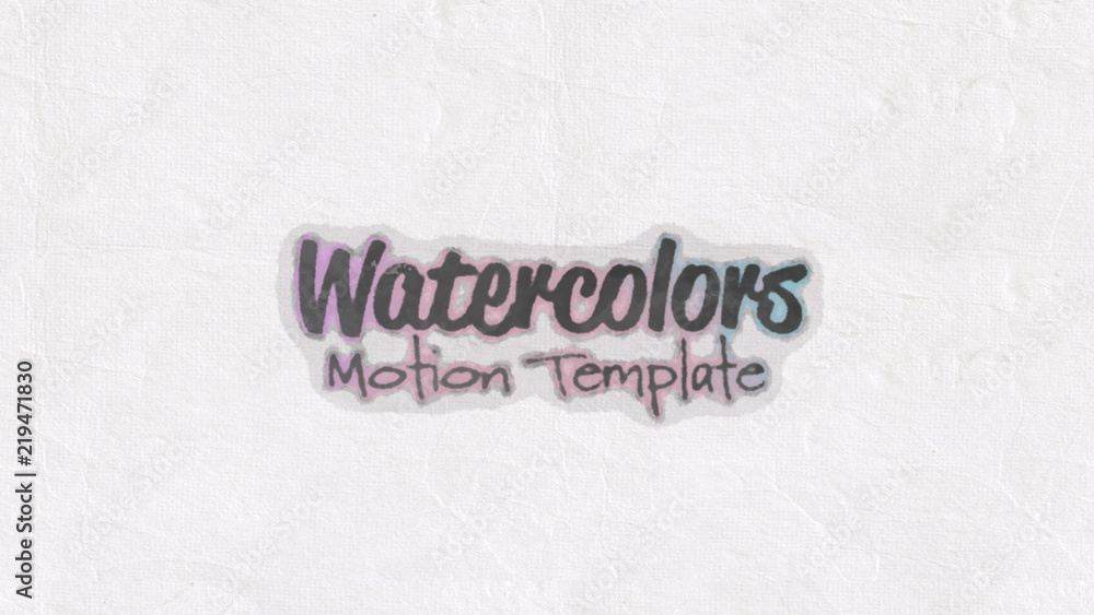 Watercolors Title Stock Template | Adobe Stock