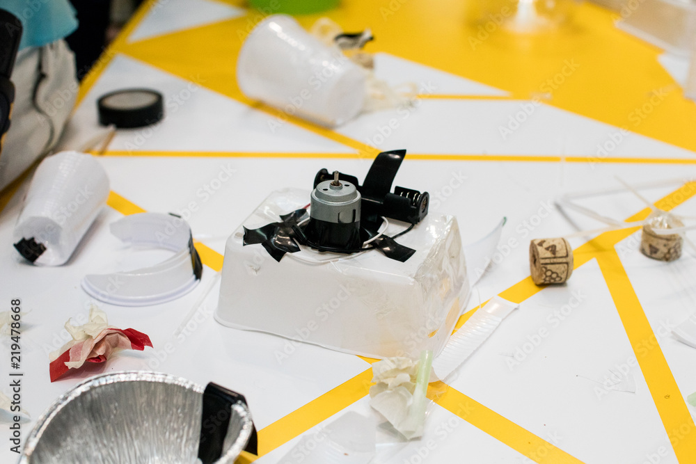 construction of a robot from waste materials. STEM activities for ...