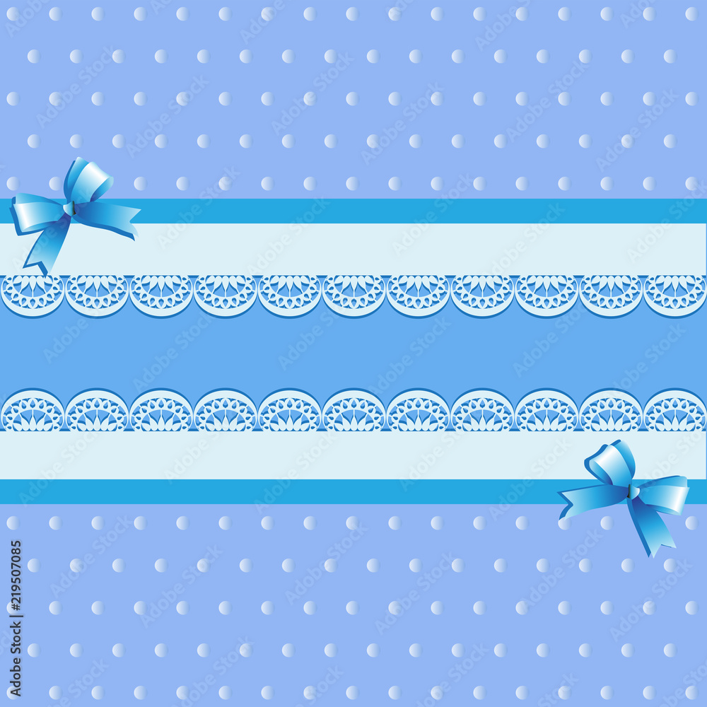 Baby Blue Ribbon Border