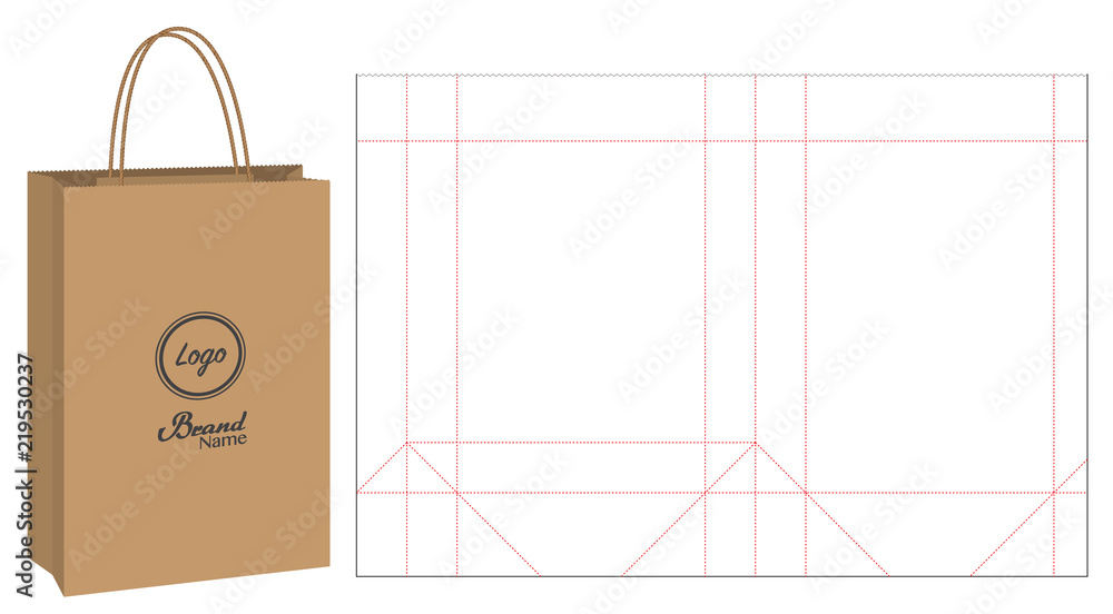 packaging bag design template