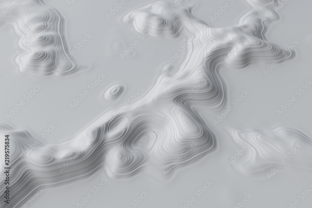 3D Topographic map background concept. Topo contour map. 3d rendering ...