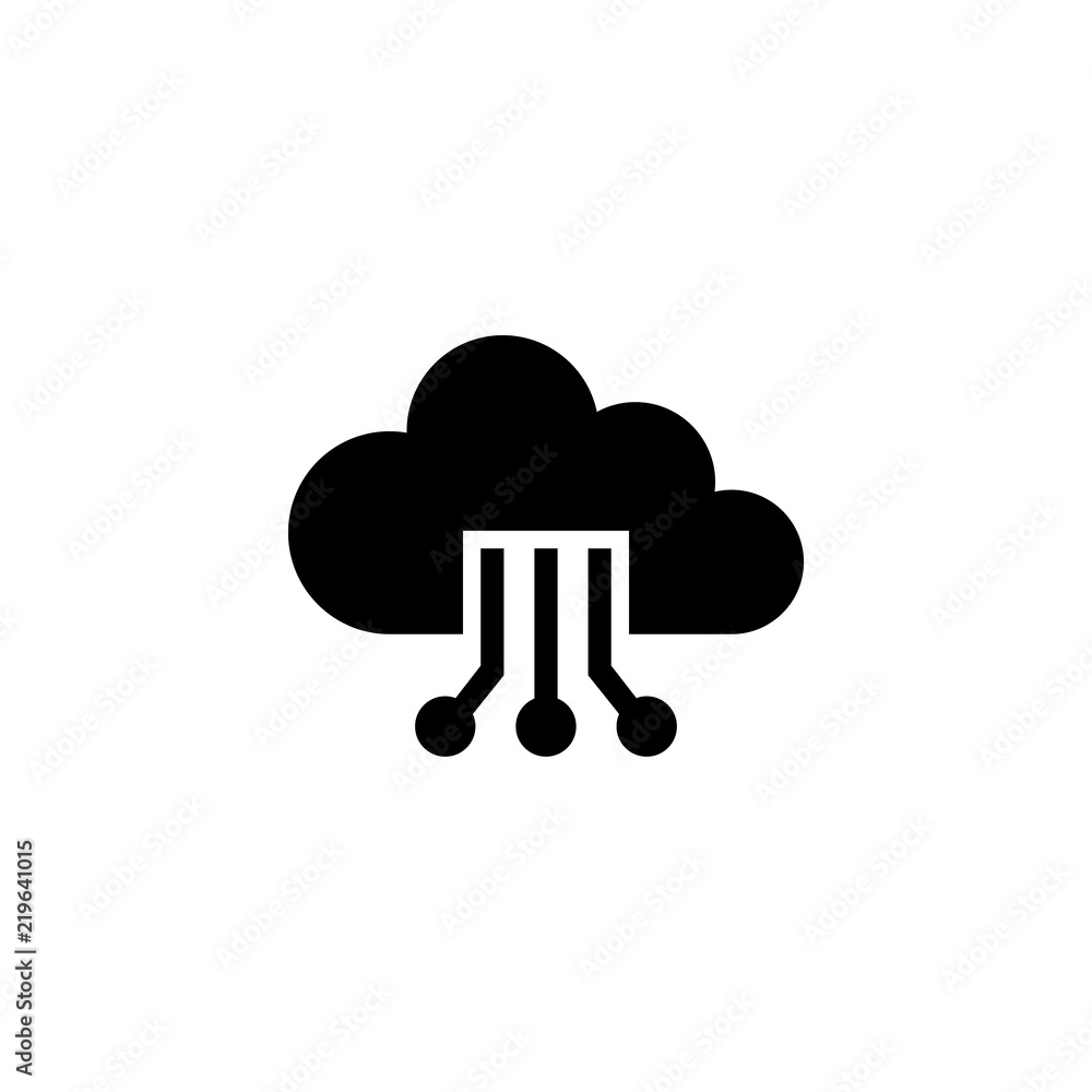 Cloud IOT, Internet of Things. Flat Vector Icon illustration. Simple ...