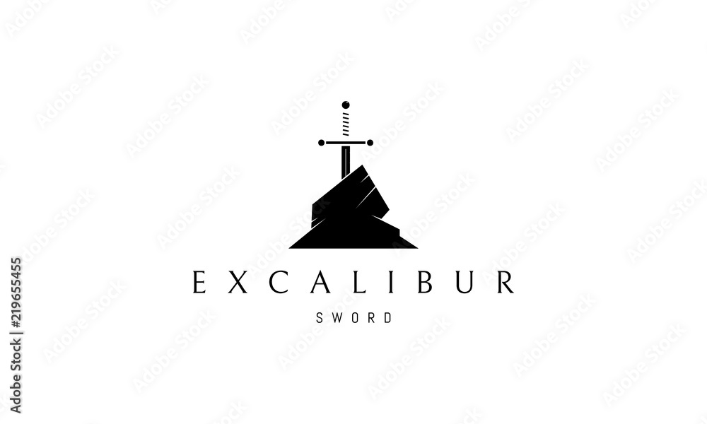 Excalibur vector logo image Stock Vector | Adobe Stock