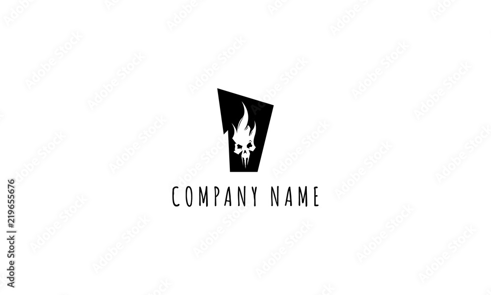 Scull vector logo image Stock Vector | Adobe Stock