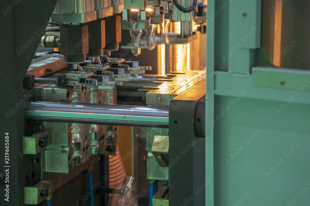 The preform shape in the heater for plastic bottles manufacturing ...