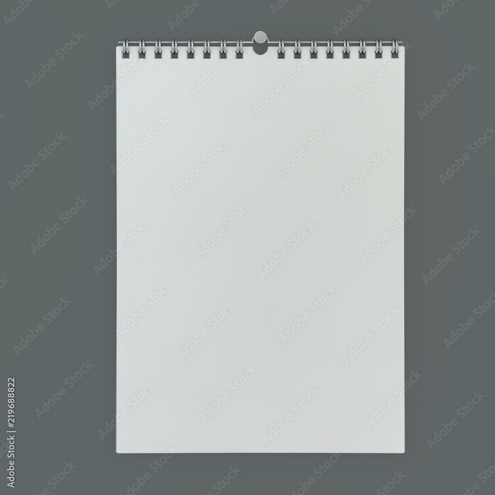 Blank design calendar template. 3D rendering Stock Illustration | Adobe ...