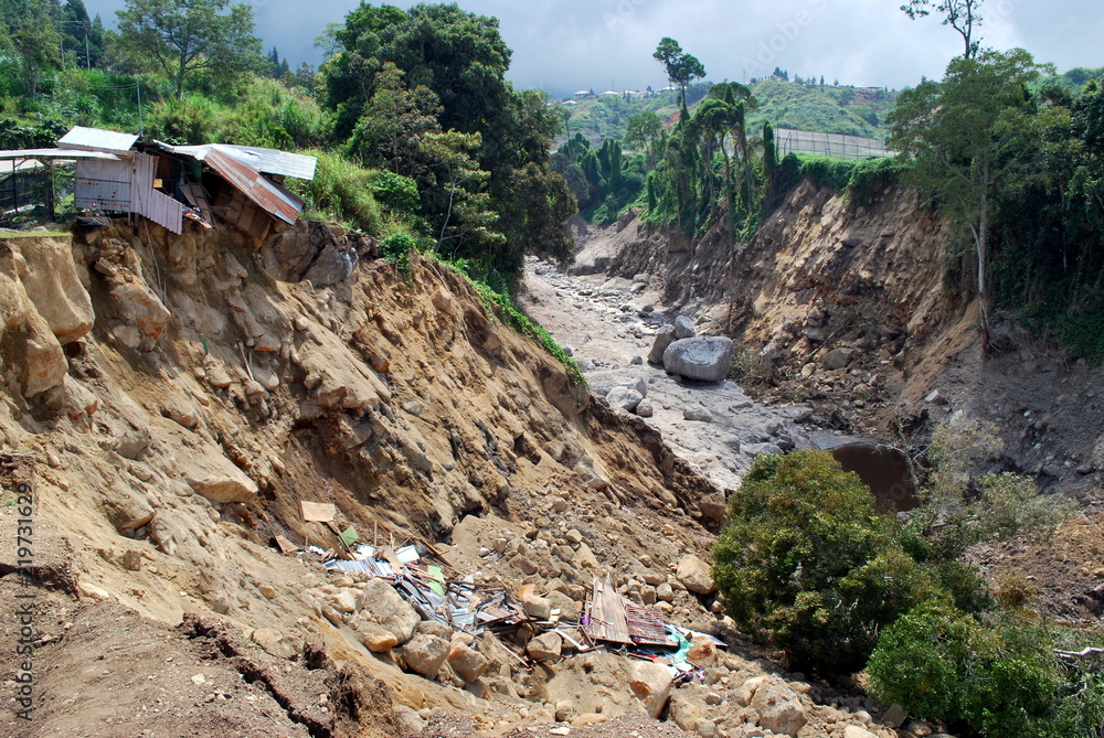 Rocks are gradually broken down into smaller pieces by the wind, rain ...