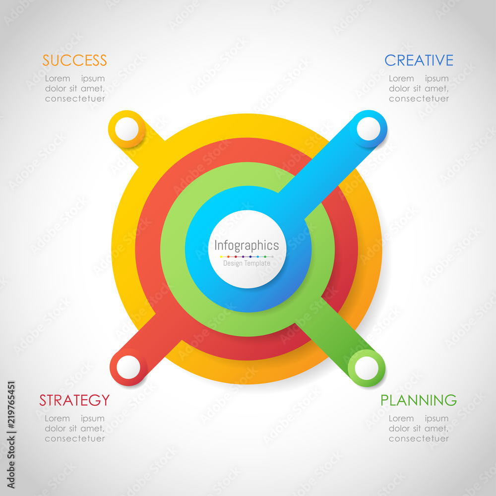 Infographic design elements for your business data with 4 options ...