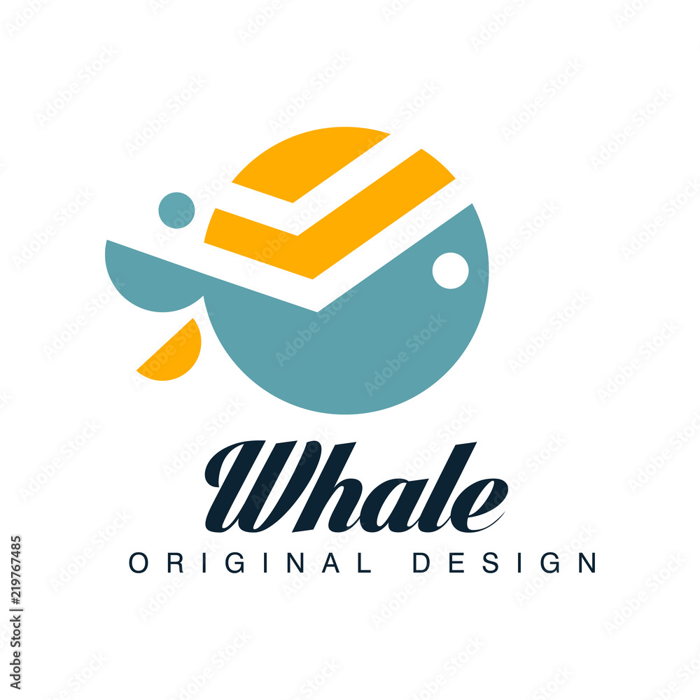 Whale original design,logo template can be used for brand identity ...