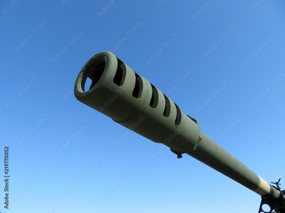 Muzzle brake of self-propelled artillery system, recoil compensator ...