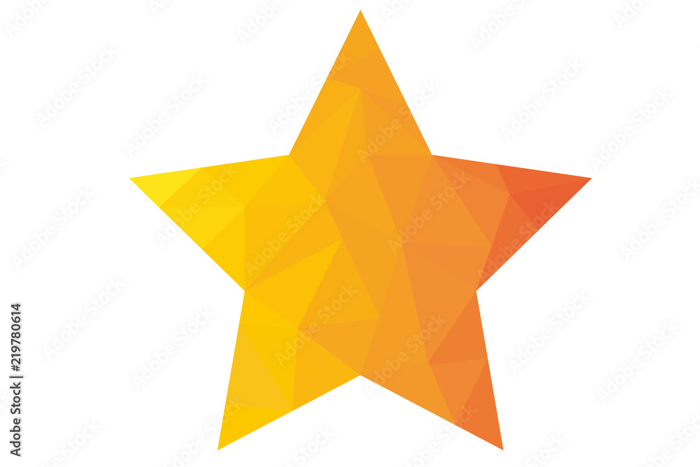 Estrella de color amarillo formada por triángulos. Stock Vector | Adobe ...