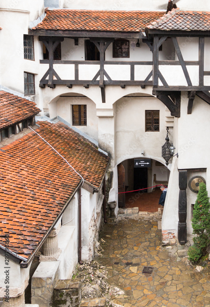 Fragment of Bran Castle - dramatic, 14th-century castle, former royal ...