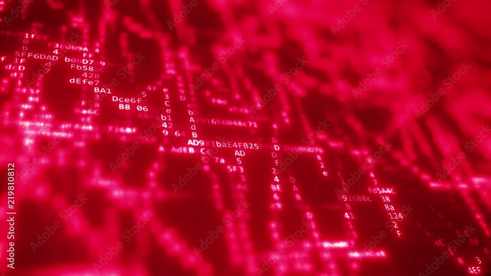 Red symbols flashing on computer screen, loopable animation vídeo de Stock | Adobe Stock