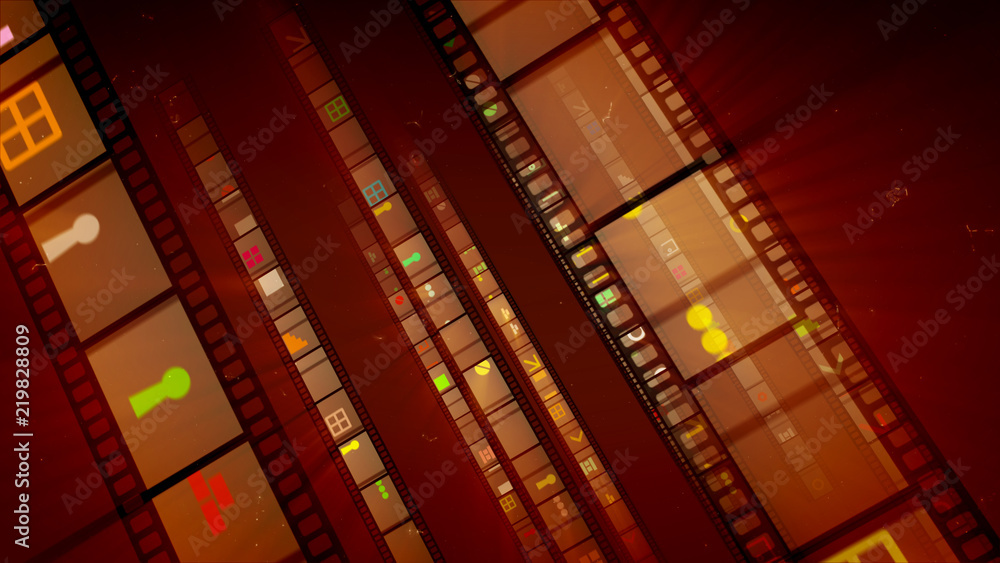 Showy Brown Vintage Old Movie Tape Stock Illustration | Adobe Stock