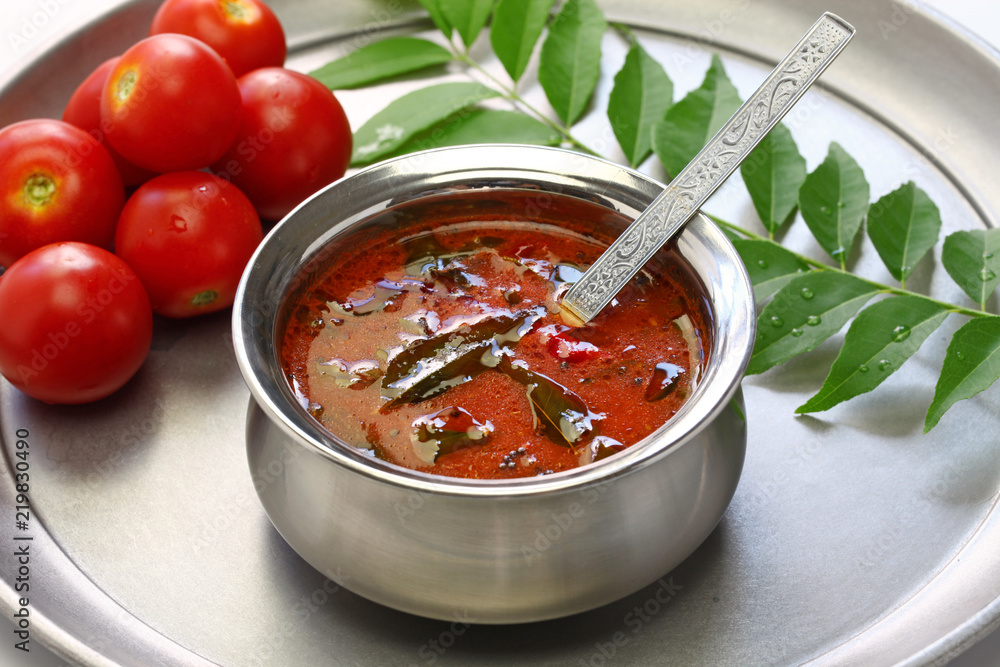 tomato rasam kerala style, south indian food Stock Photo | Adobe Stock