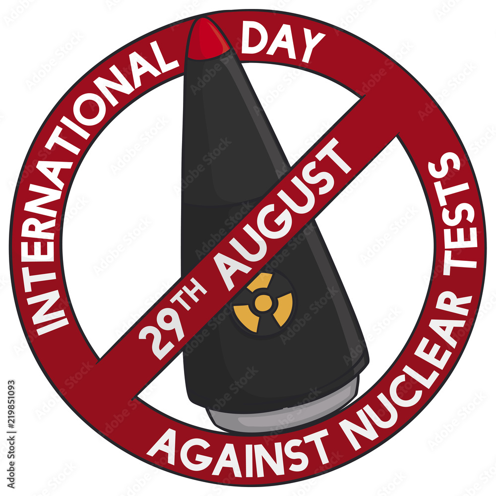 Warhead inside Forbidden Symbol for International Day Against Nuclear ...