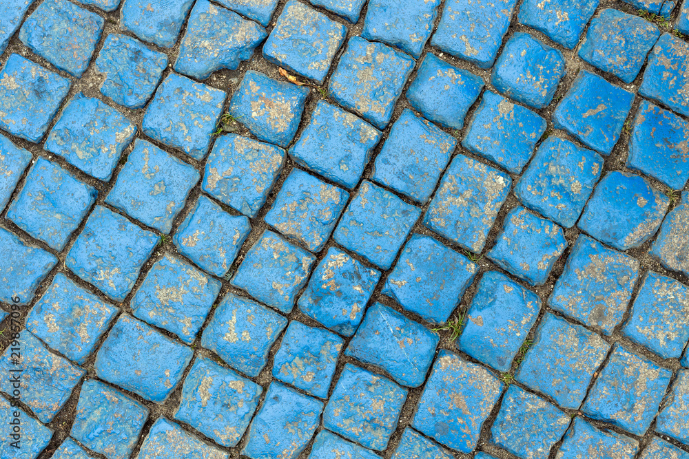 Blue paving stone for use as a background Stock Photo | Adobe Stock