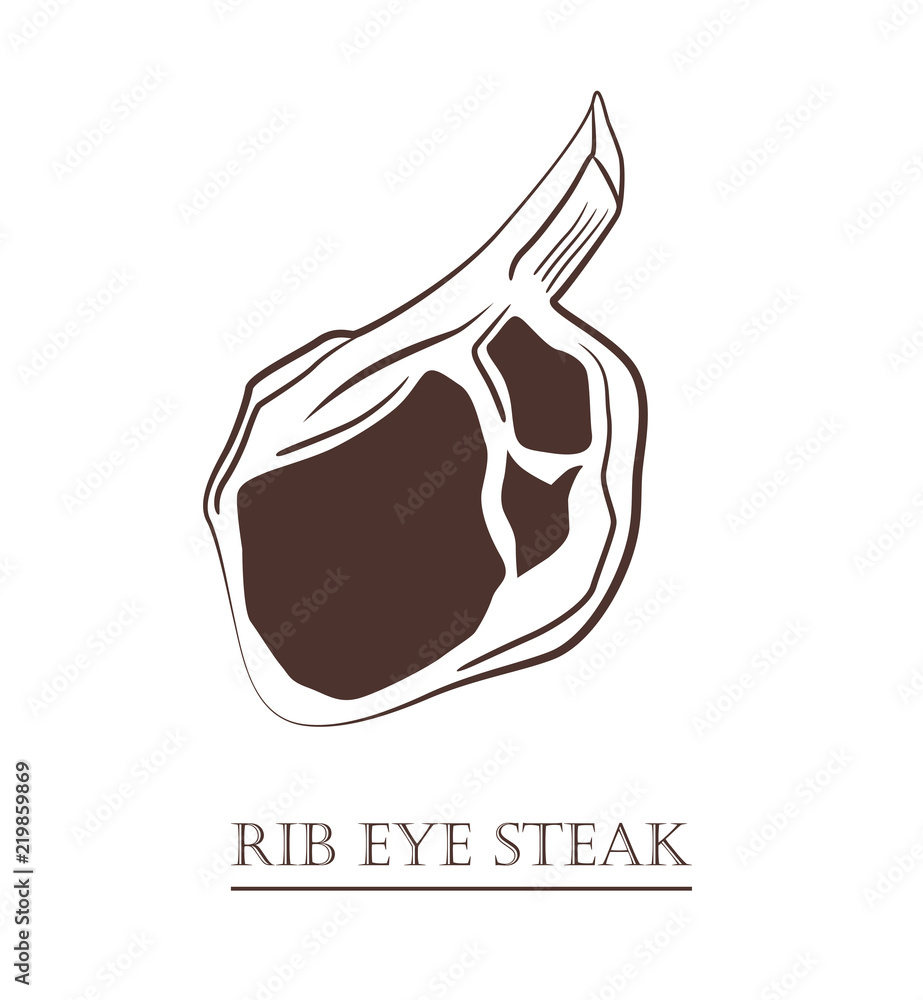 Steak Vector Black And White