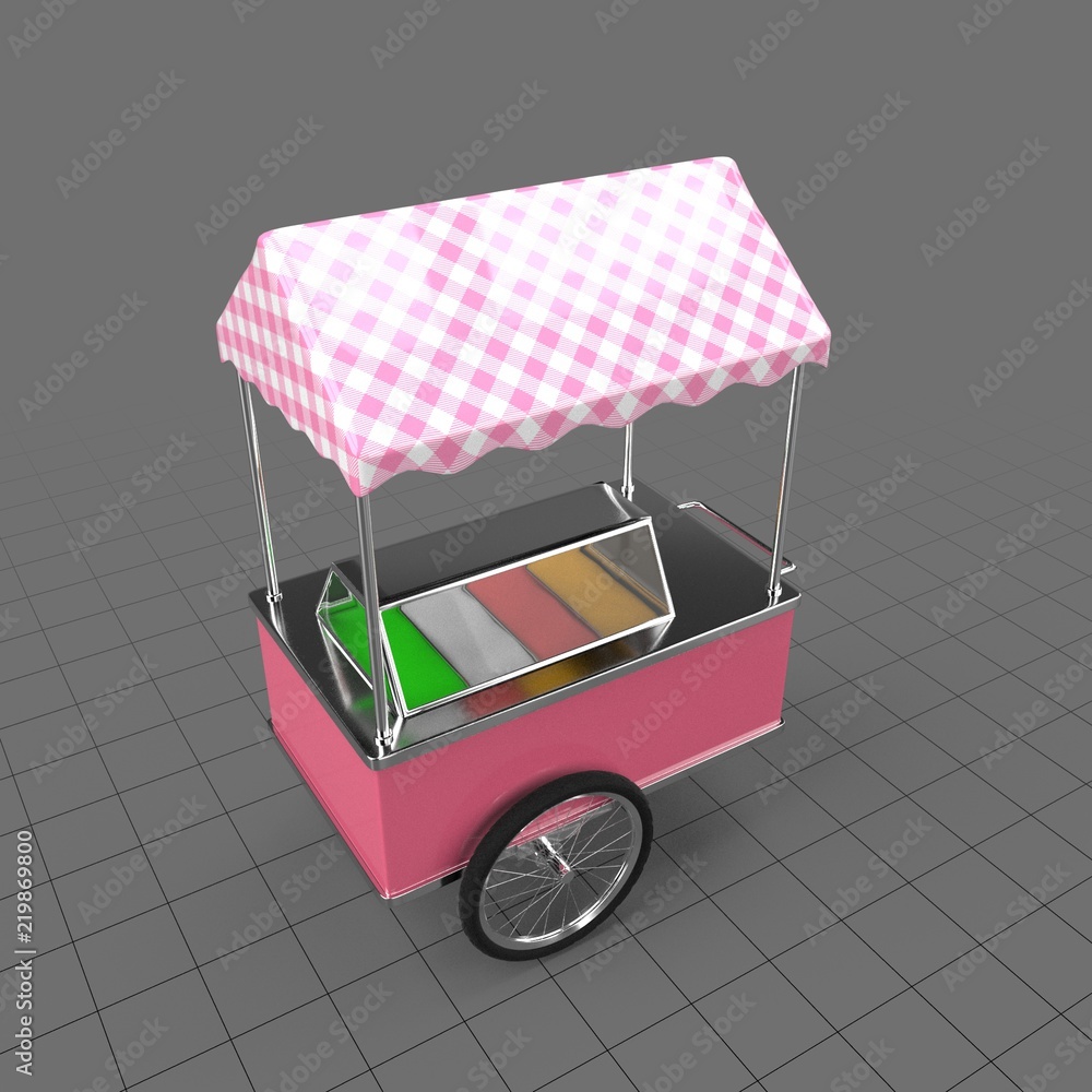 Ice cream cart Stock 3D asset | Adobe Stock
