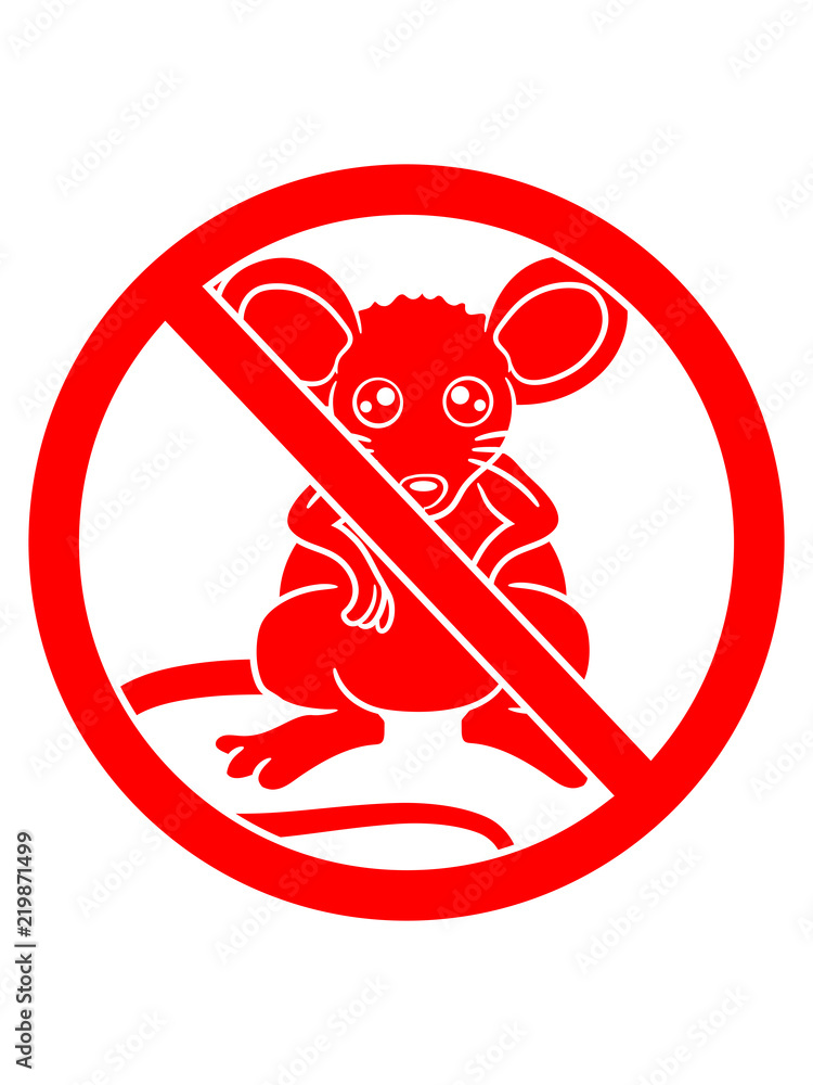 rund kreis unerwünscht verboten schild durchgestrichen keine maus süß ...