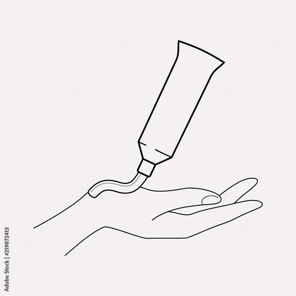 Hand cream icon line element. Vector illustration of hand cream icon ...