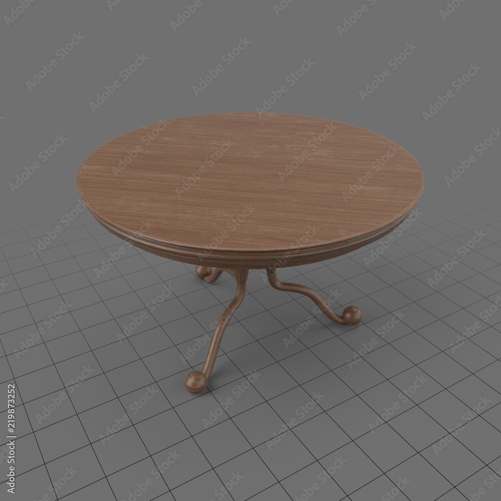 Round table Stock 3D asset | Adobe Stock