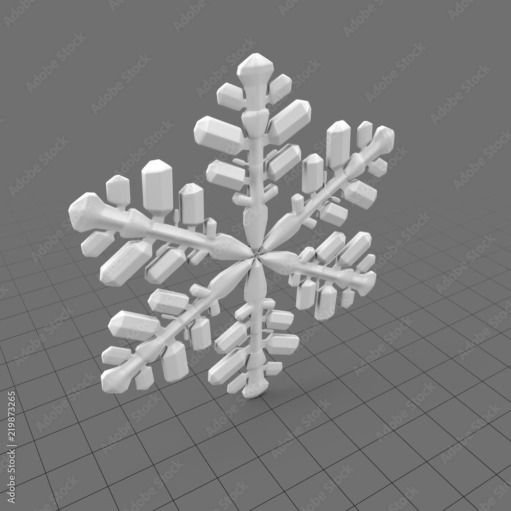 Stylized snowflake Stock 3D asset | Adobe Stock