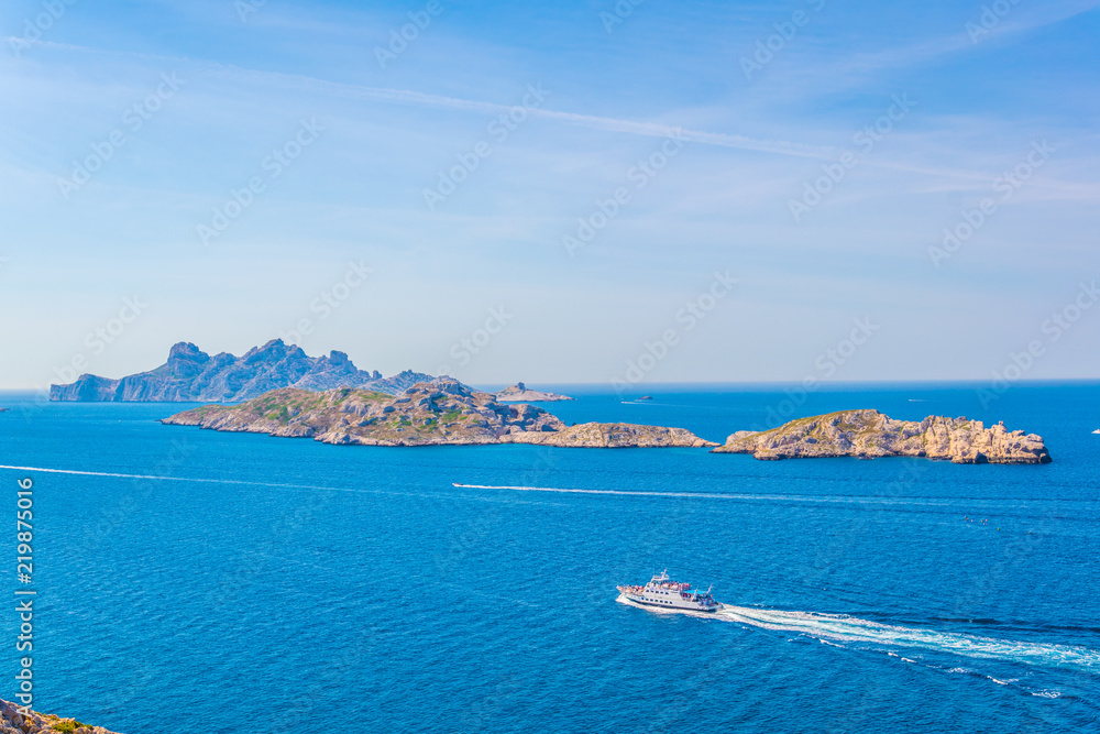 set of islands called Archipel de Riou near les Calanques national park ...