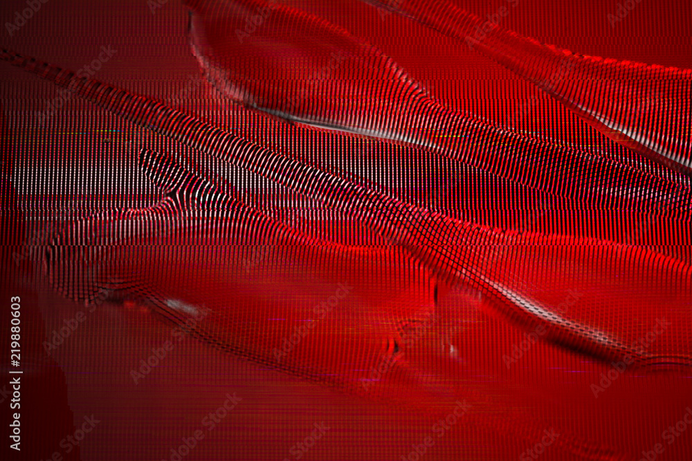 Red Glitch texture processing computer art Stock Photo | Adobe Stock