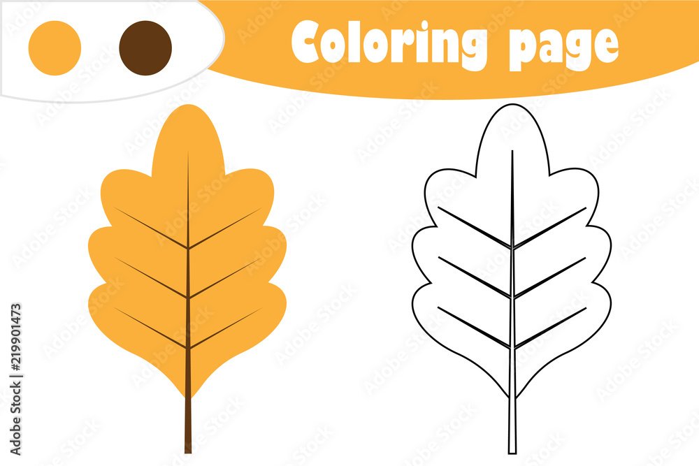Oak Leaf Coloring Page