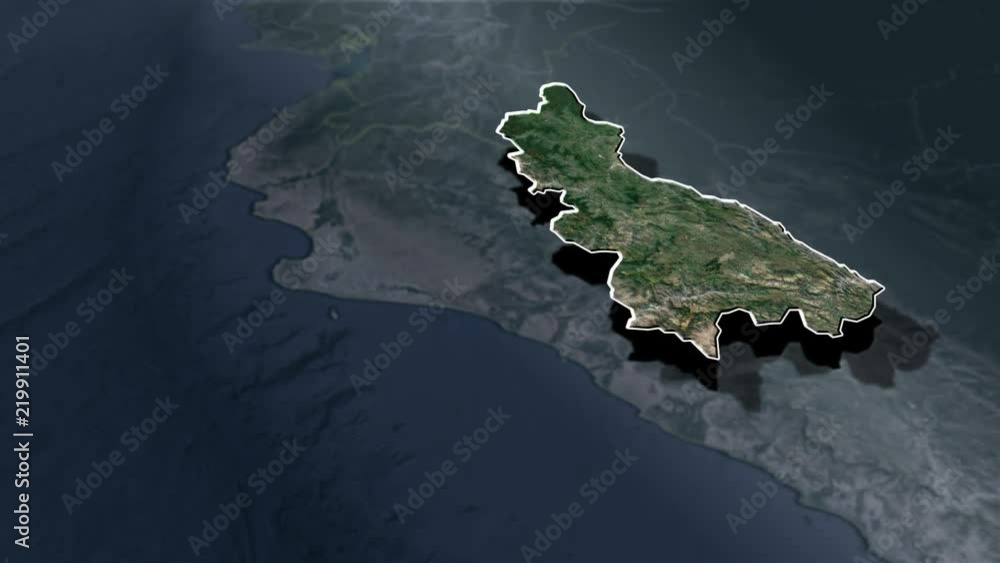 Cajamarca region - Animation Map Regions of Perù vídeo de Stock | Adobe ...