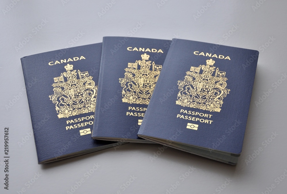 Canadian passports in the table Stock Photo | Adobe Stock