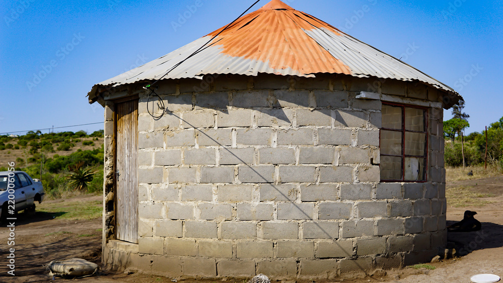African old(traditional) houses in a rural village, South Africa Stock ...