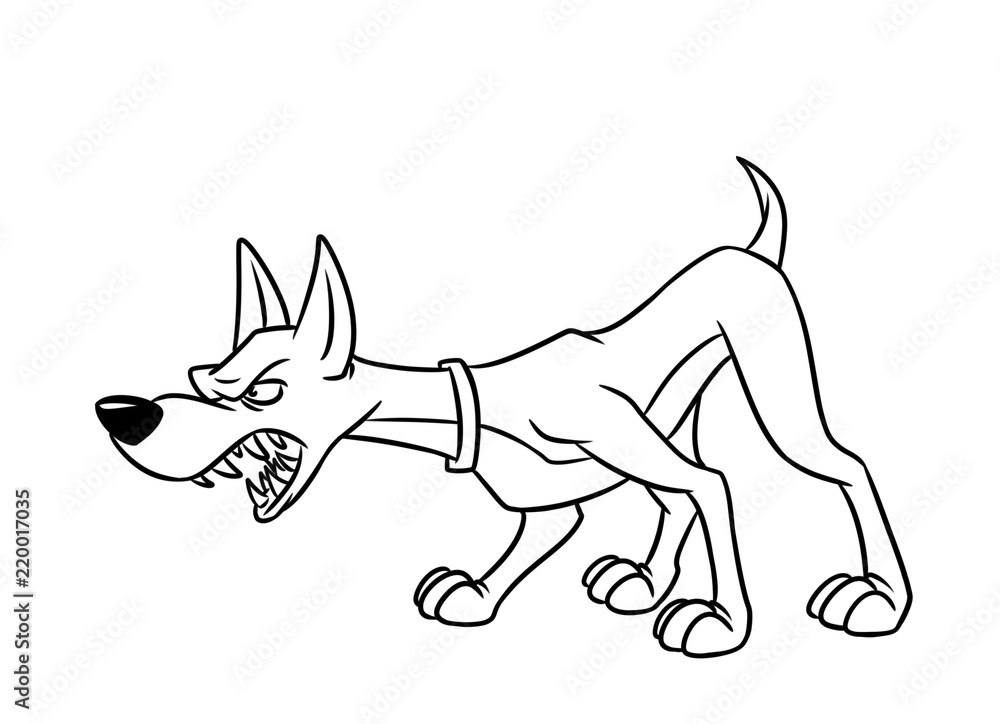 Aggressive Dog Drawing