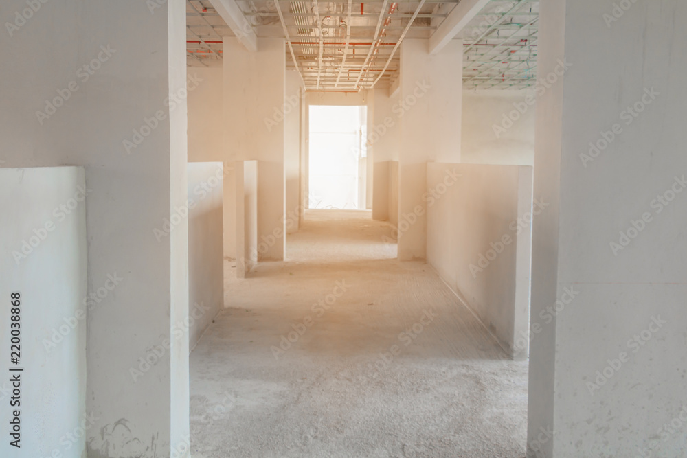 construction site interior building plan development on housing with ...