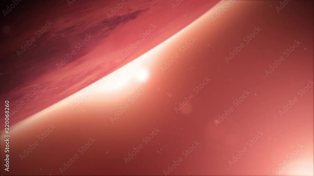 HD Mars Planet Surface Clip/ Animation of a realistic mars planet ...