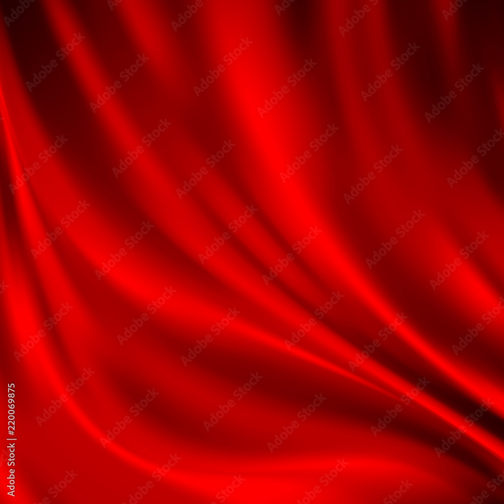 Luxury red satin smooth fabric background for celebration, ceremony ...