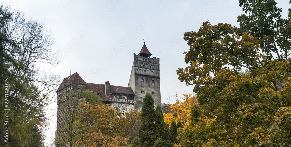 Fragment of Bran Castle - dramatic, 14th-century castle, former royal ...