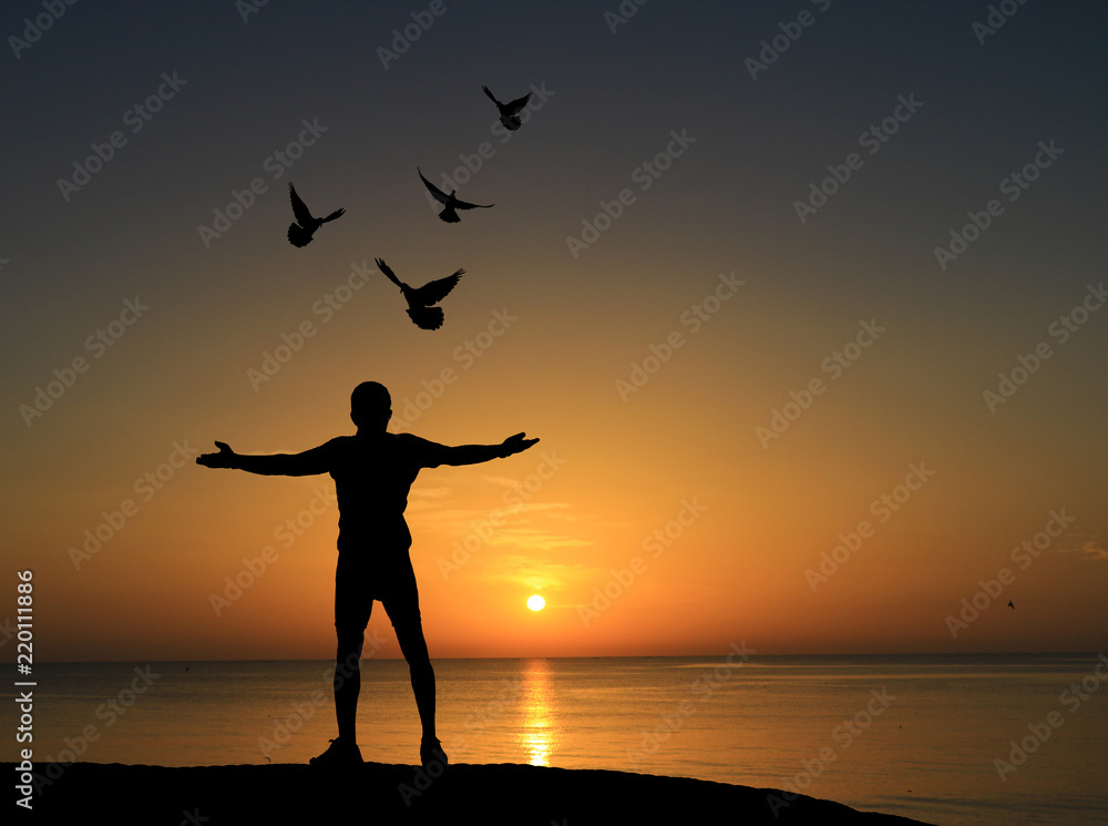 Person Flying Silhouette