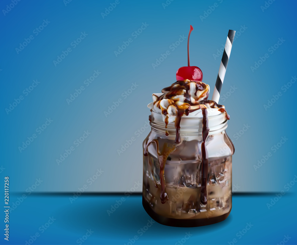 Chocolate Stout Brownie Sundae Stock Vector Adobe Stock