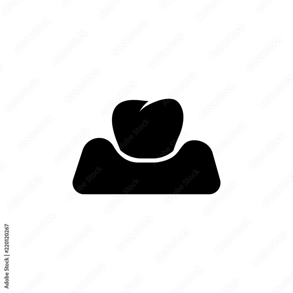 Tooth in Gum, Periodontitis. Flat Vector Icon illustration. Simple ...