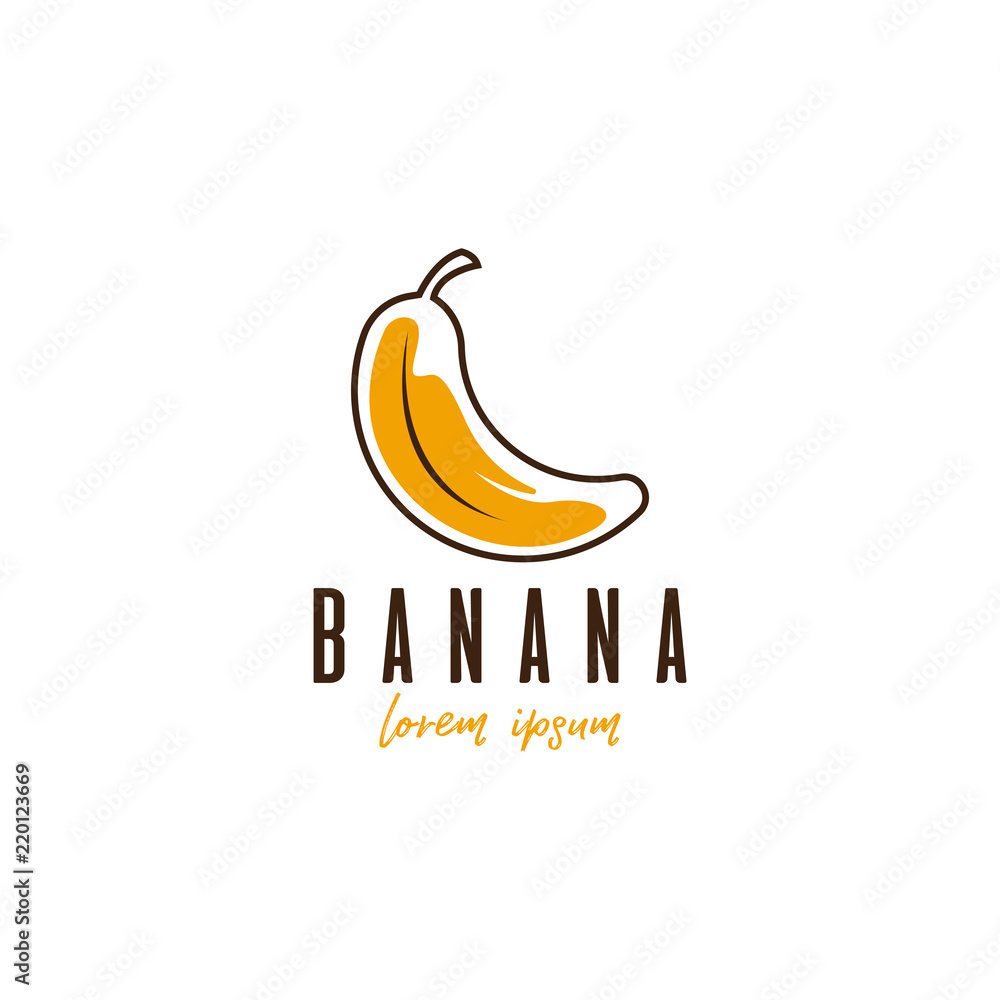 Banana logo Stock Vector | Adobe Stock