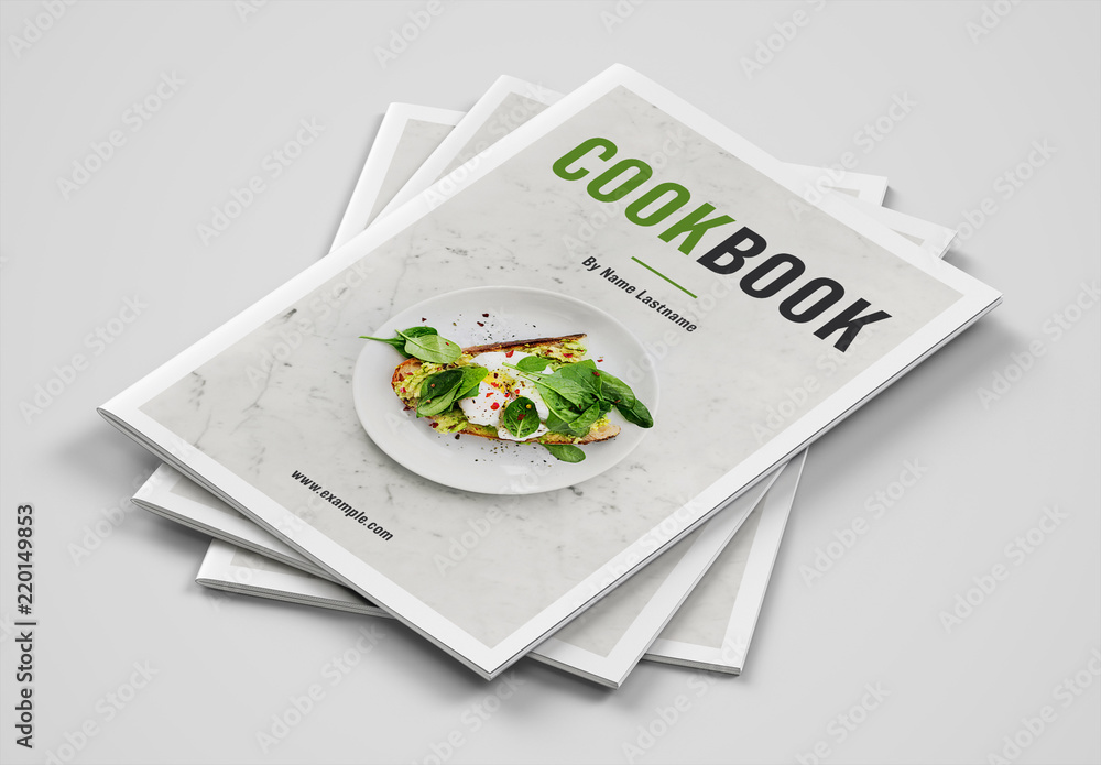 Cookbook Layout Stock Template | Adobe Stock