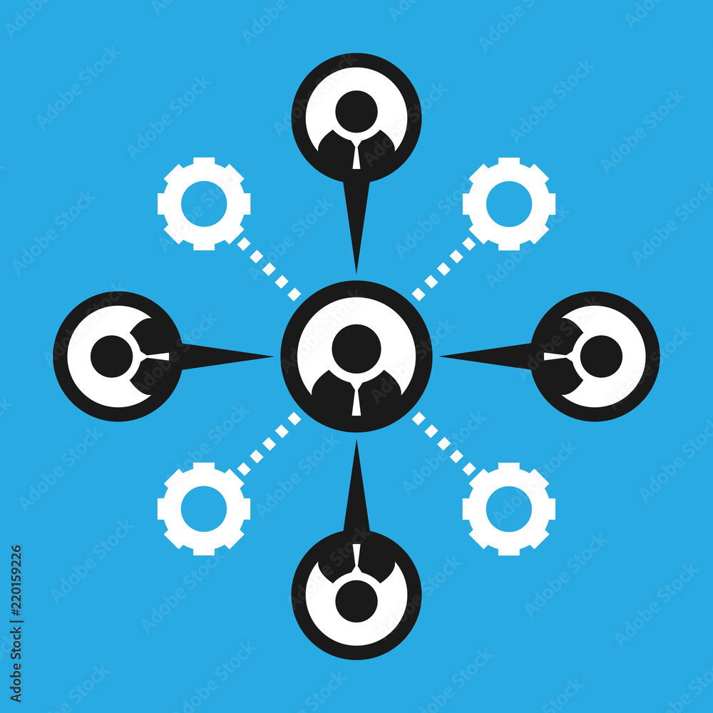 Organization Icon Black And White