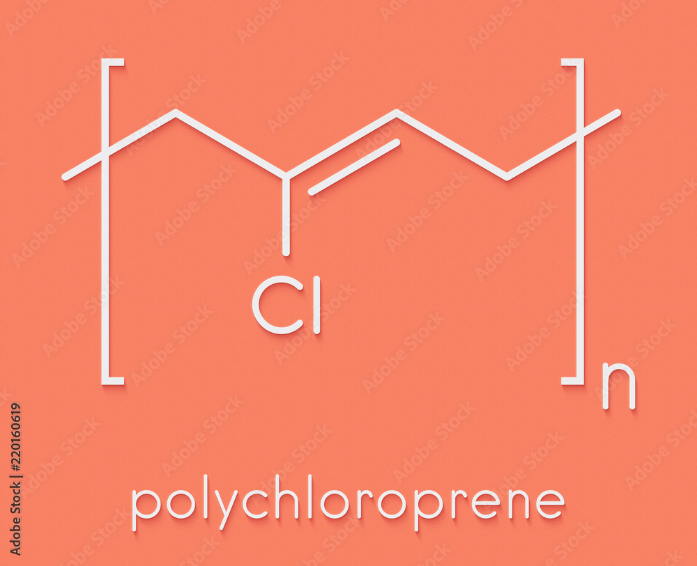 Illustrazione Stock Neoprene (polychloroprene) synthetic rubber ...
