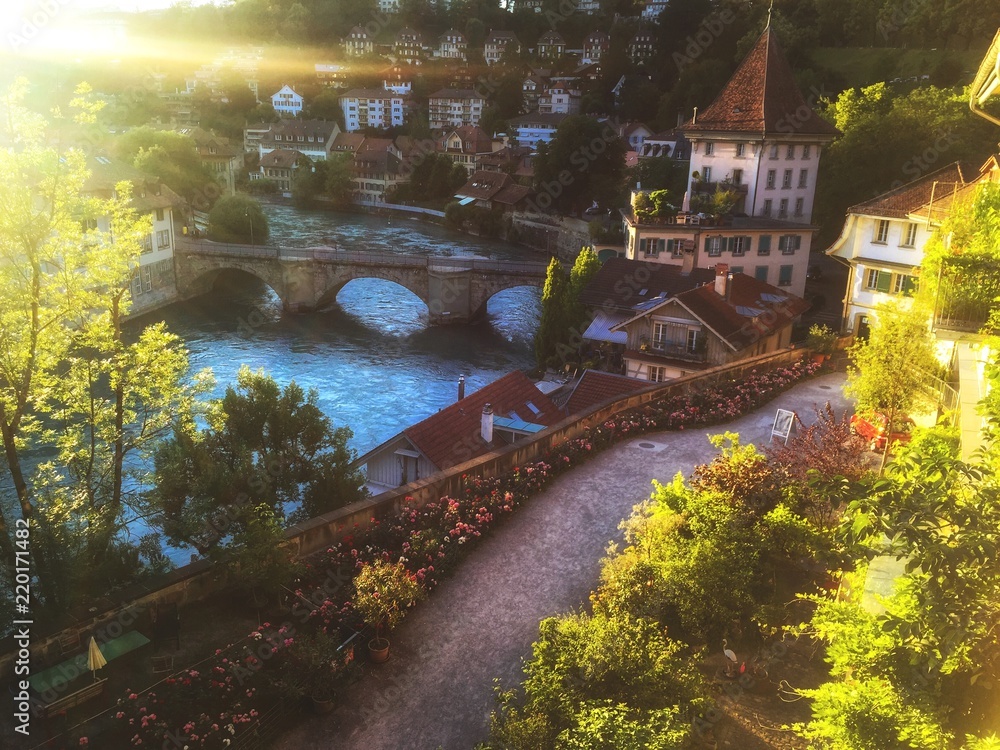 Bern Switzerland beautiful landscape river rich architecture wonderful ...
