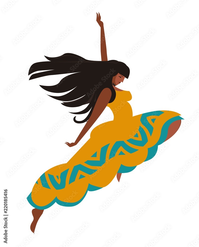 afro dancer woman Stock Vector | Adobe Stock