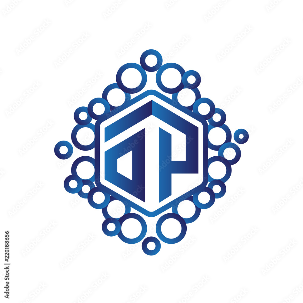 OP Initial letter hexagonal logo vector Stock Vector | Adobe Stock