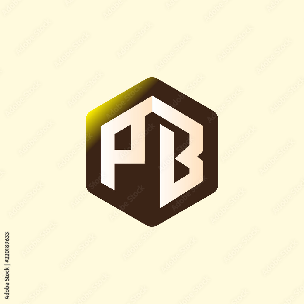 PB Initial letter hexagonal logo vector Stock Vector | Adobe Stock